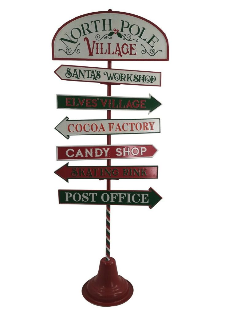 Large 1.2M North Pole Village Outdoor Christmas Sign Xmas Market Home ...